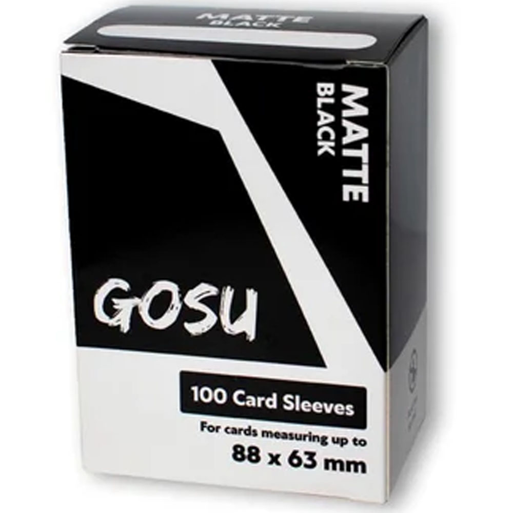GOSU - FUNDA 63X88MM MATTE 100 UNT BLACK - Cuy Games