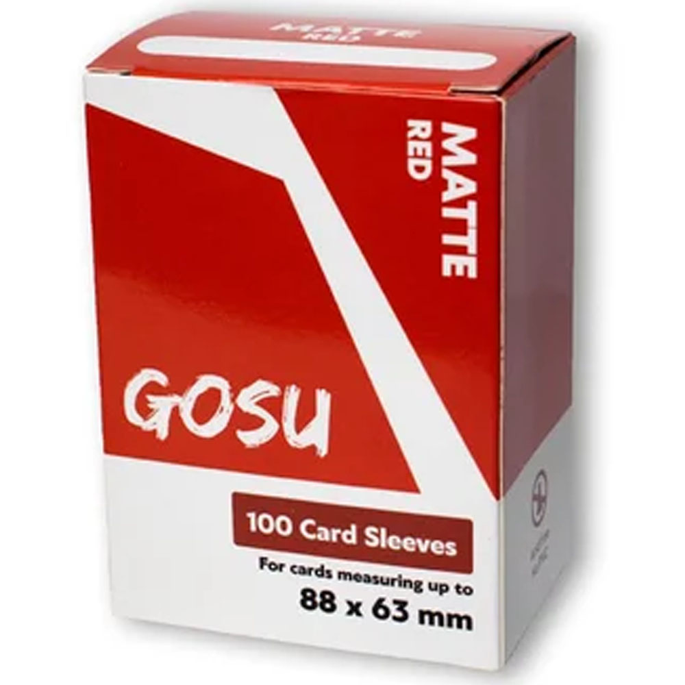 GOSU - FUNDA 63X88MM MATTE 100 UNT RED - Cuy Games
